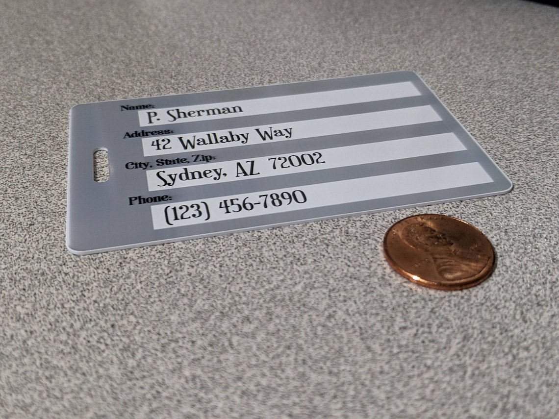 Mine LUGGAGE TAG Personalized Custom Bag Tag Seagull Cute - Etsy