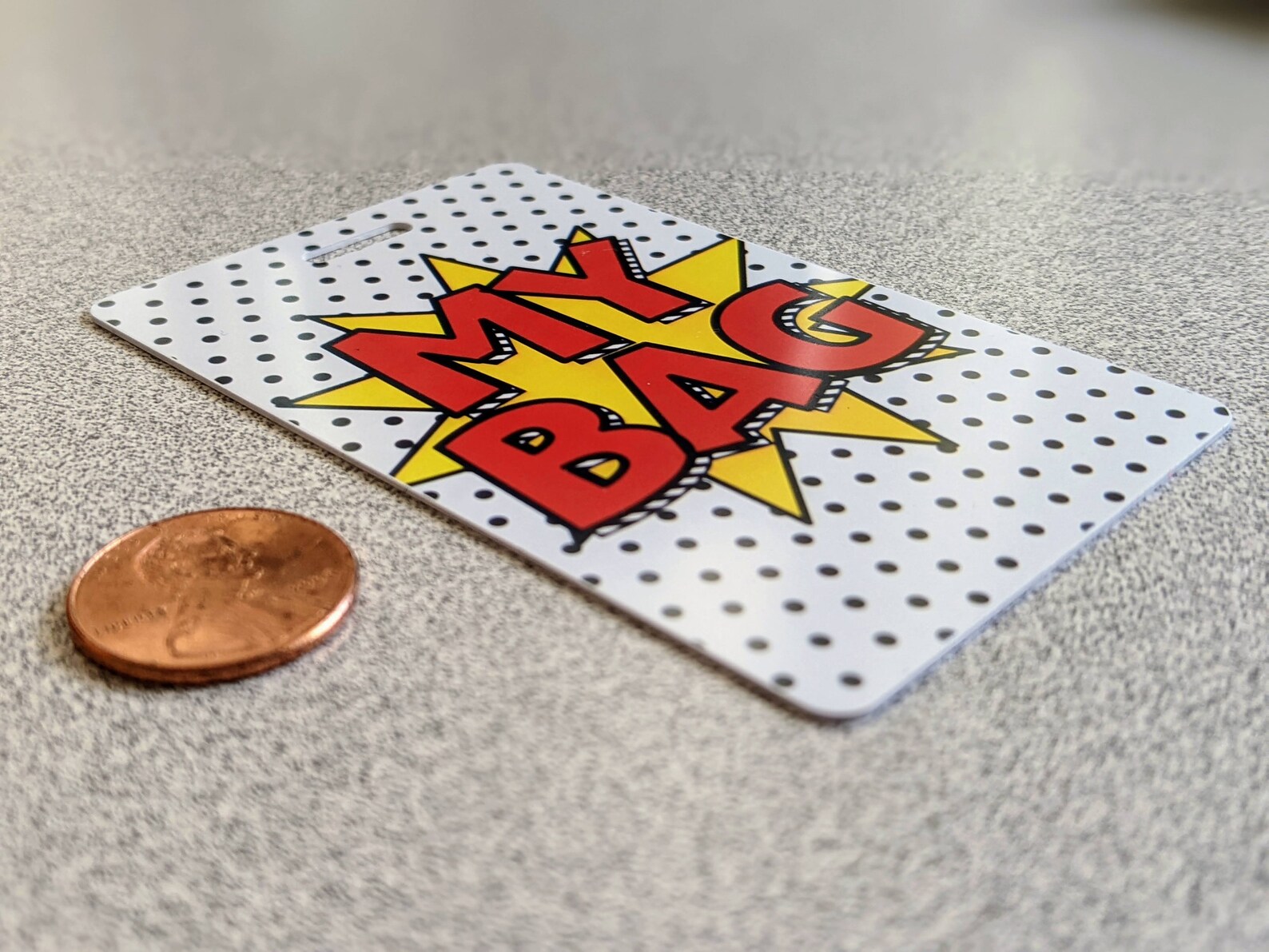 MY BAG Comic Book Style Luggage Tag Superhero Tag Colorful | Etsy