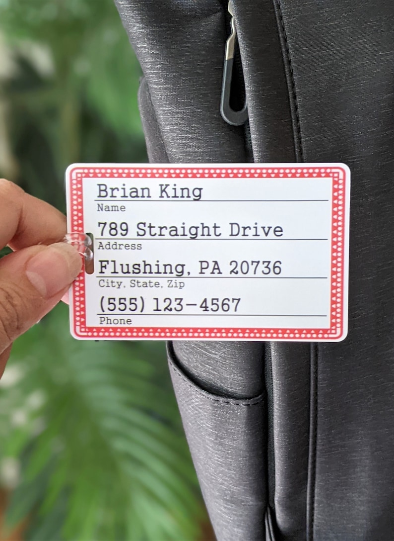 Playing Card Luggage Tag King of Hearts Bag Tag Fun Travel - Etsy