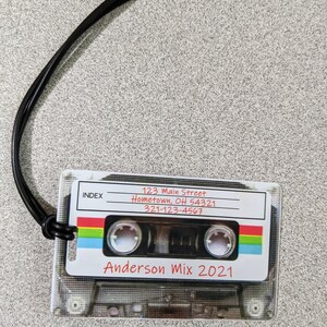 Retro Cassette Personalized Luggage Tag, Unique Bag Tag, Custom Mix ...