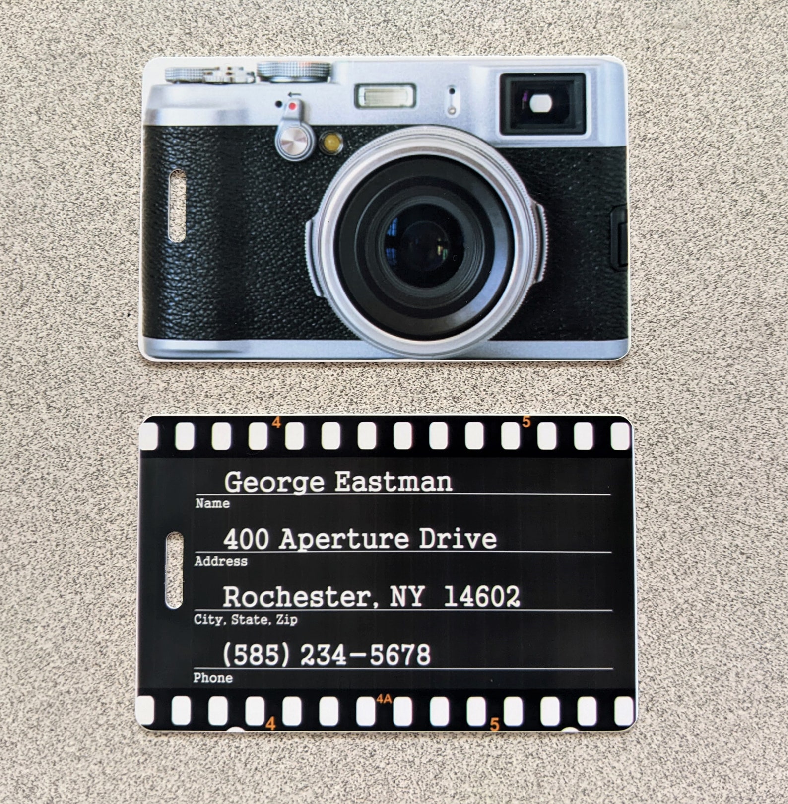 Vintage Camera Bag Tag, Personalized Luggage Tag, Photographer Bag Tag ...