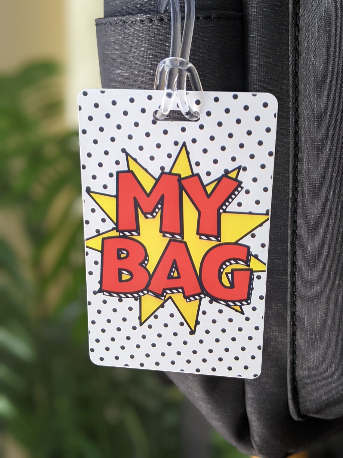 MY BAG Comic Book Style Luggage Tag Superhero Tag Colorful | Etsy