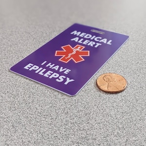 Custom Epilepsy Alert Bag Tag, Seizure Alert, in Case of Emergency ...