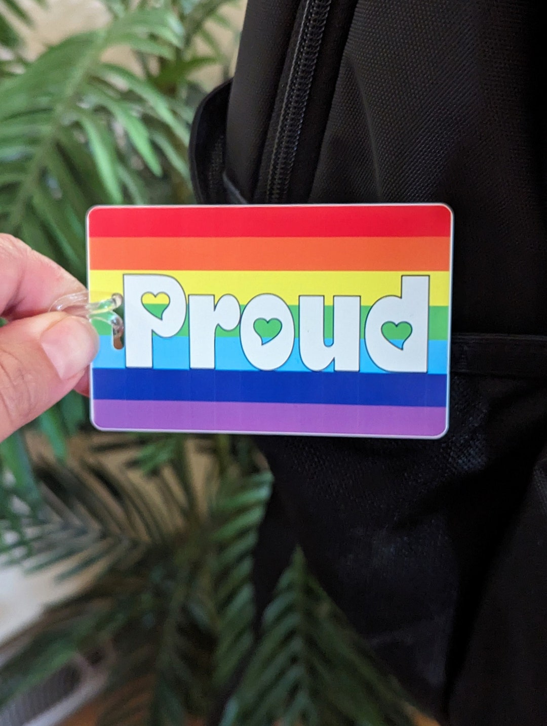 Personalized Pride Luggage Tag, Colorful Bag, Proud Rainbow Bag Tag ...