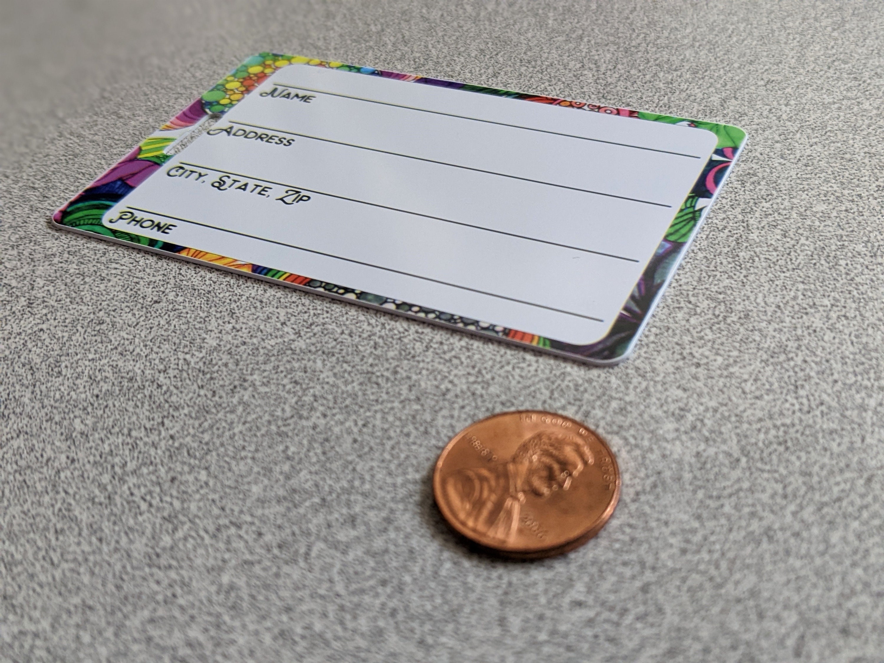 Colorful Personalized Luggage Tag Bright Bag Tag Custom | Etsy