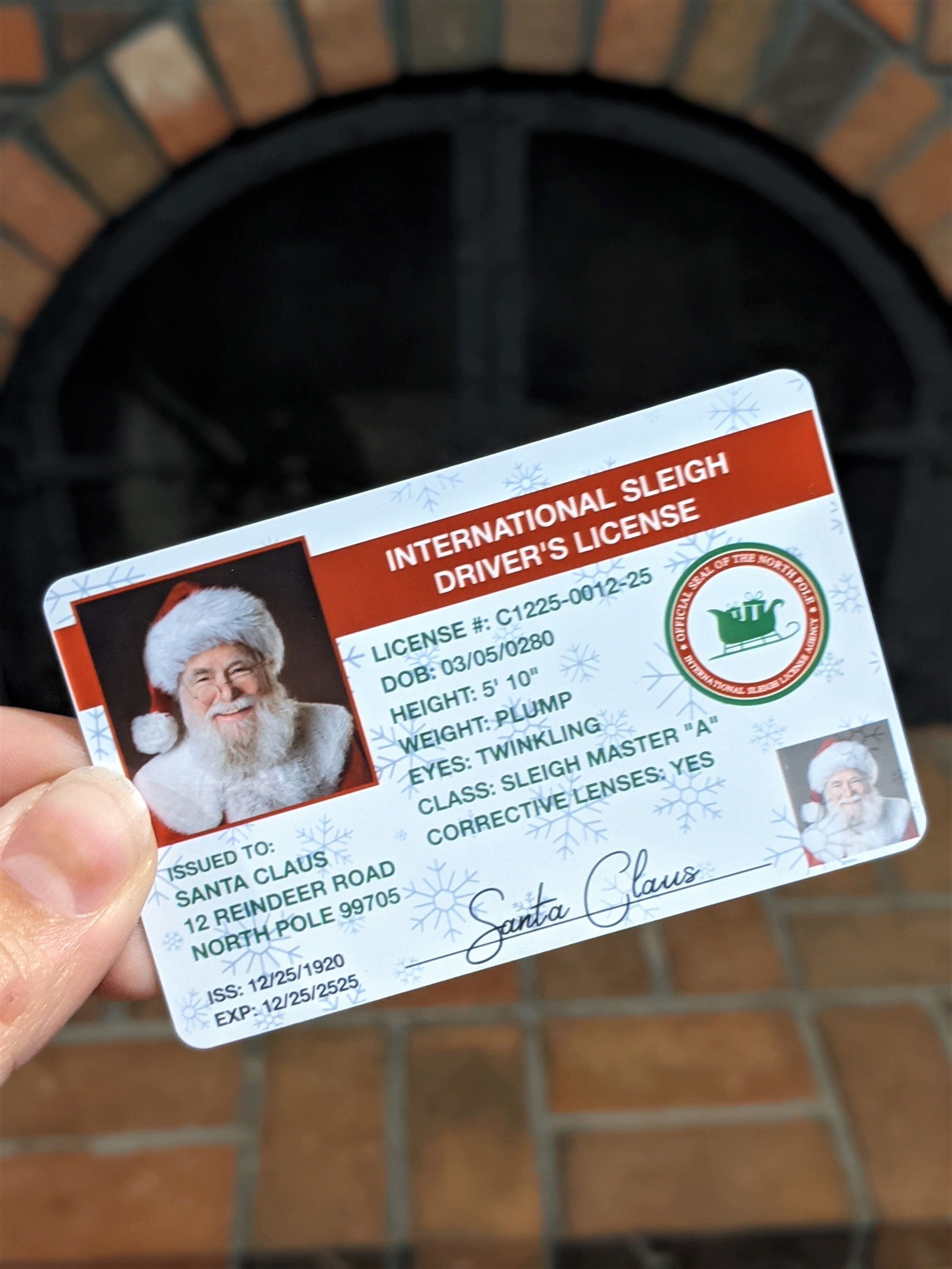 Santa Driver's License Christmas Gift for Kids Santa - Etsy