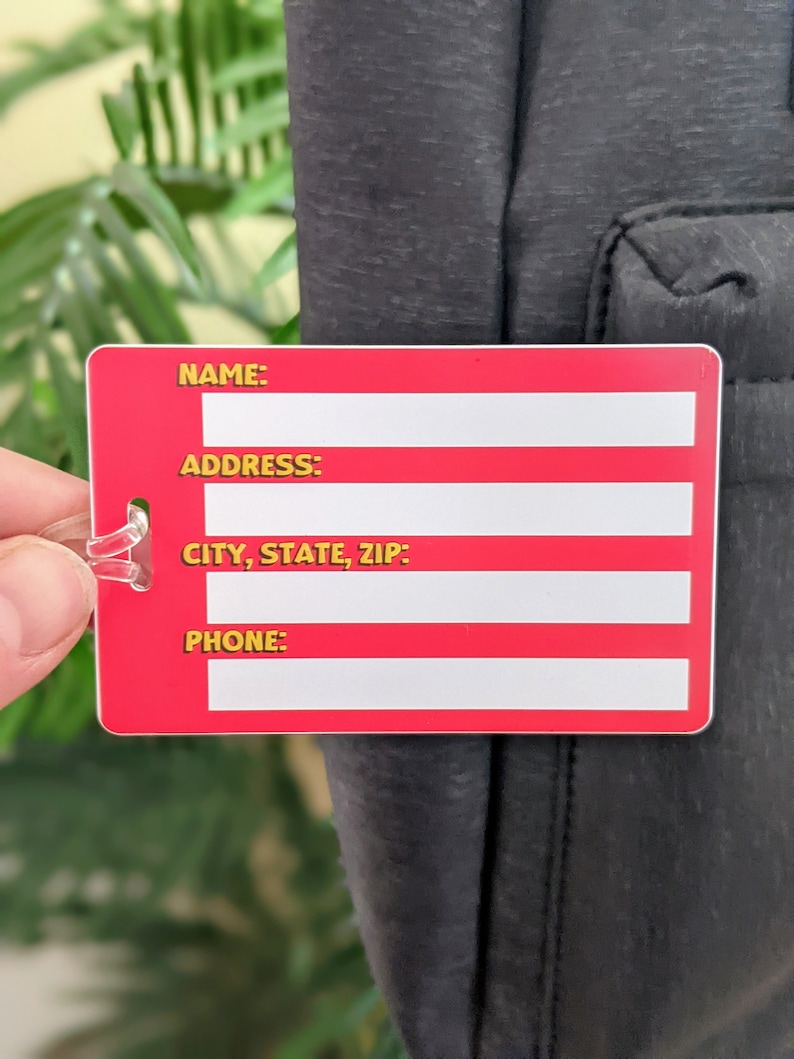 MY BAG Comic Book Style Luggage Tag Superhero Tag Colorful | Etsy