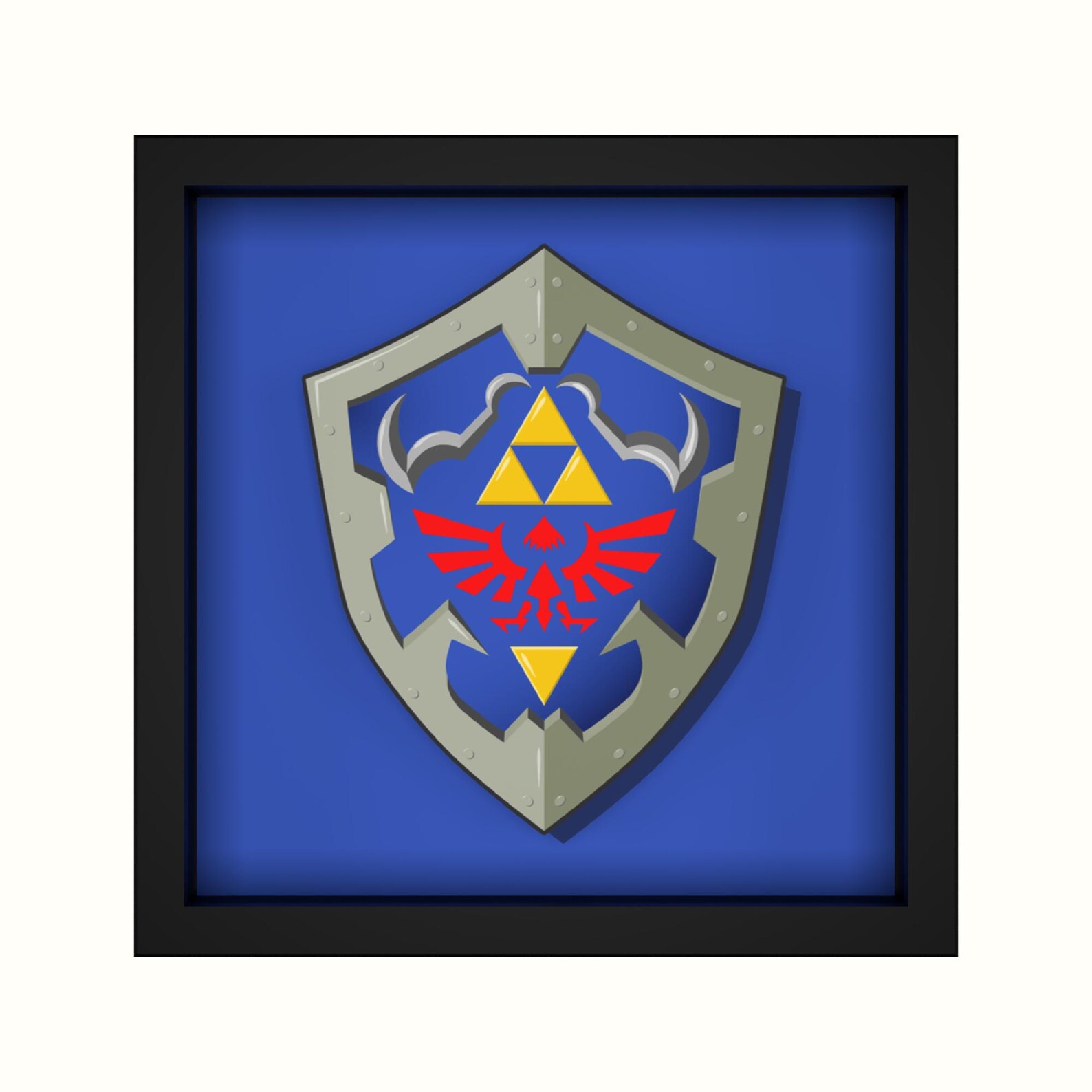 Hylian Shield Shadow Box | 3D Layered Zelda Art | Iconic Gamer Decor ...