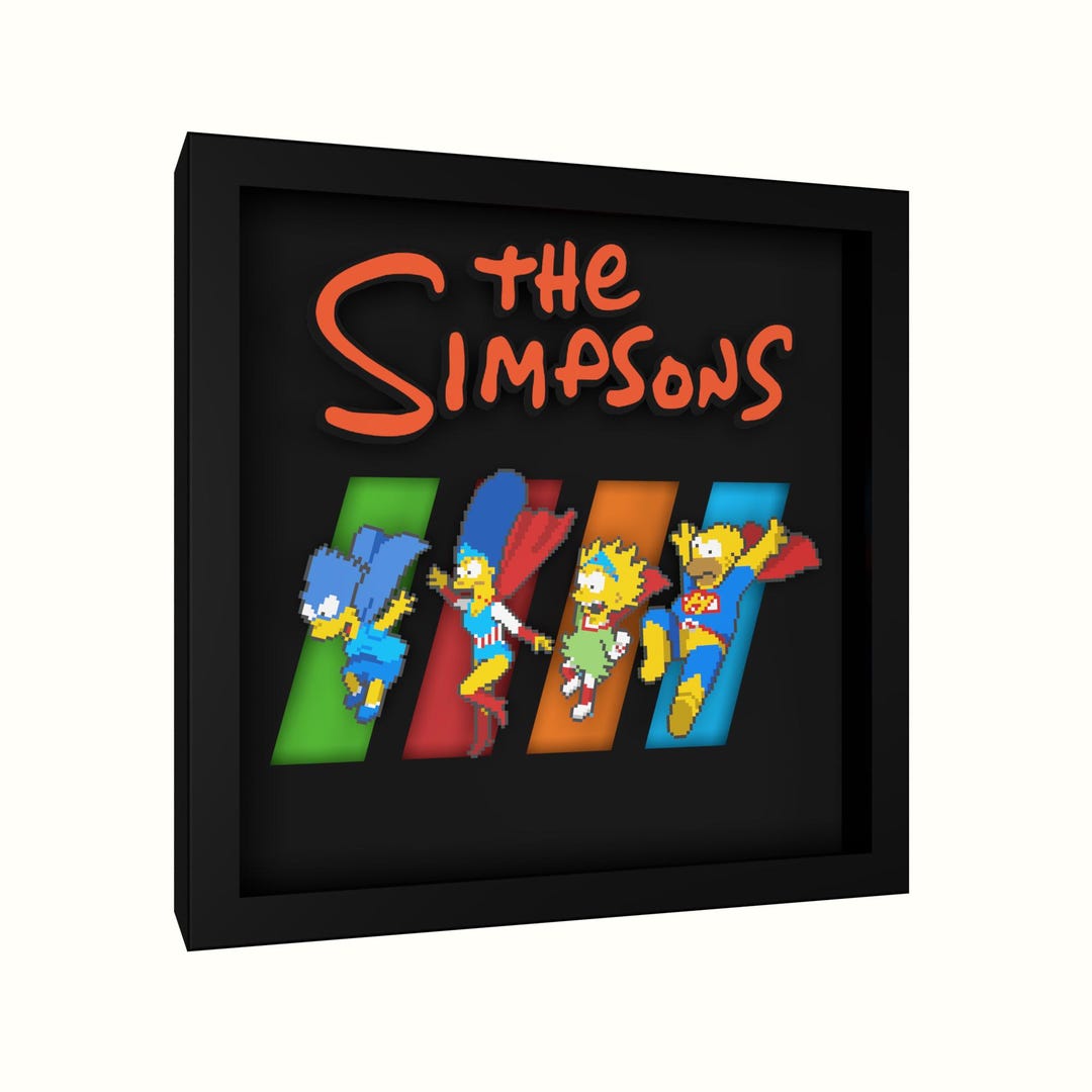The Simpsons Arcade Game Shadow Box | 3D Layered Retro Gaming Art ...