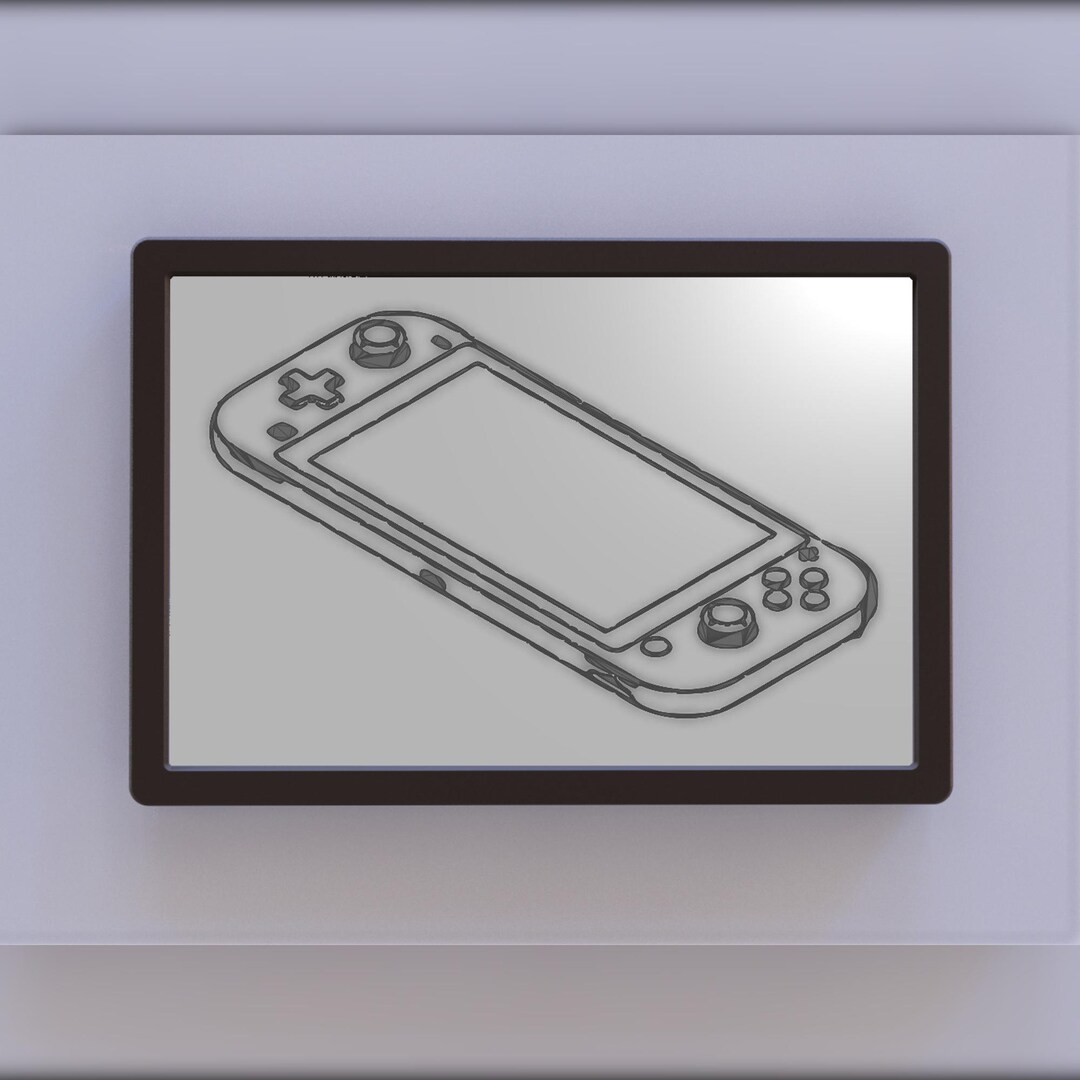 Nintendo Switch Lite Patent Drawing - Minimalist Game Console Wall Art ...