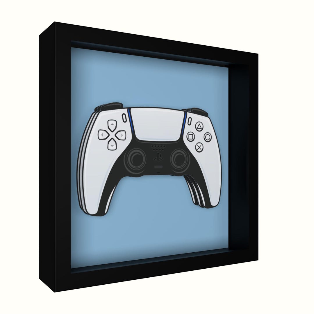 PS5 Dualsense Controller Shadow Box 3D Layered Gaming Art Modern ...