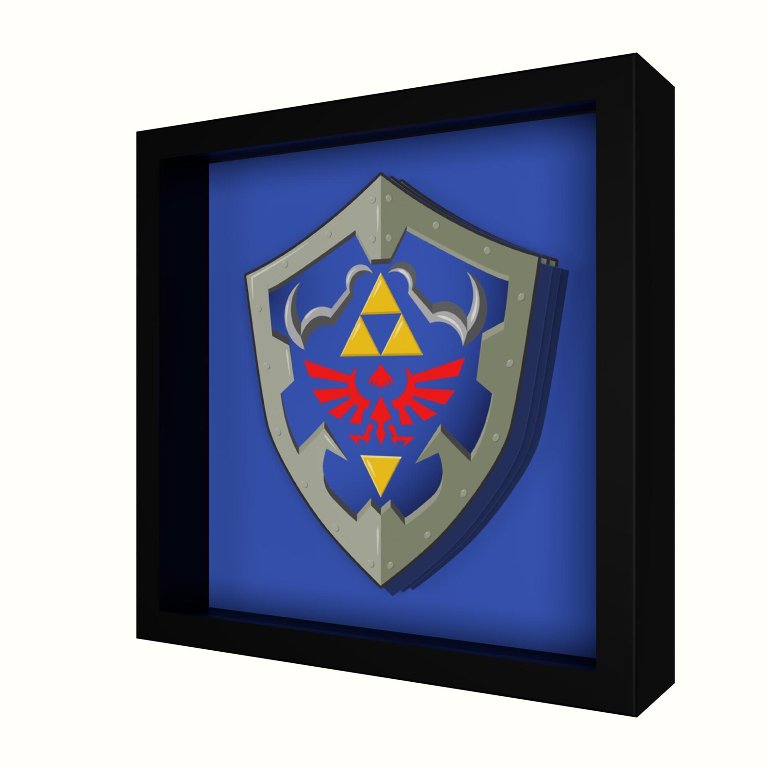 Hylian Shield Shadow Box | 3D Layered Zelda Art | Iconic Gamer Decor ...