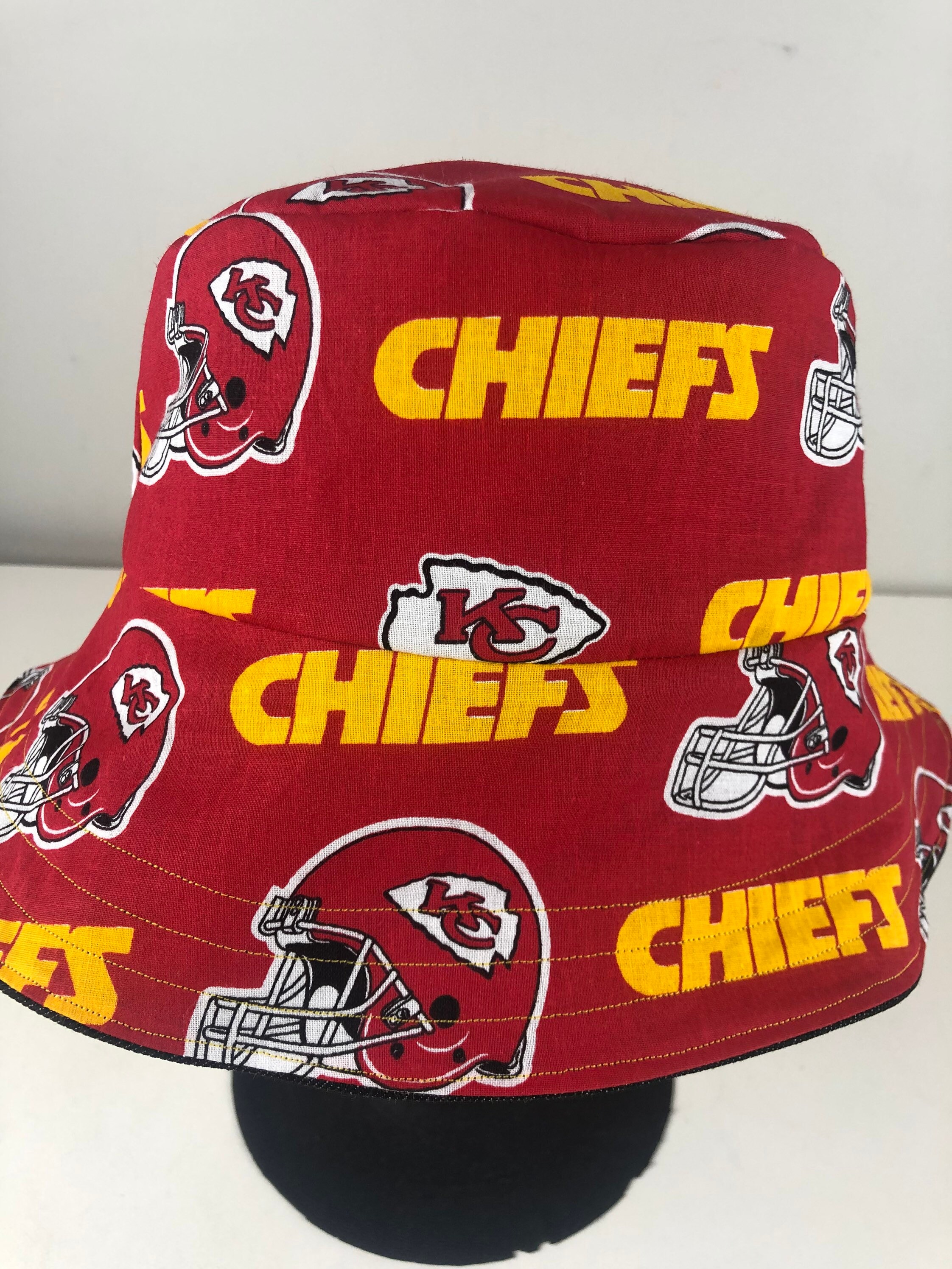 Camo Denim Reversible Bucket Hat of Kansas City Chiefs Nation KC Fabric ...