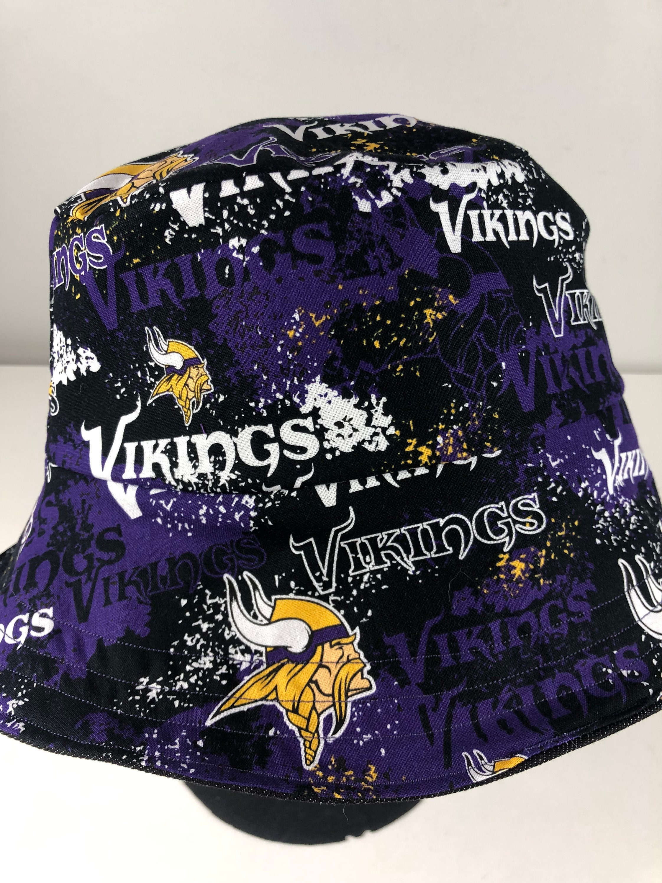 Stretch Denim Reversible Bucket Hat of Minnesota Vikings Skol Vikings ...