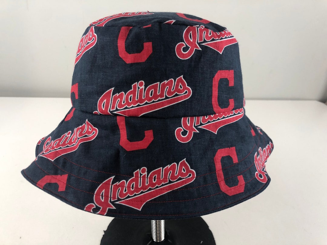 Cleveland Ohio Reversible Bucket Hat Cotton Blue Denim of Indians ...