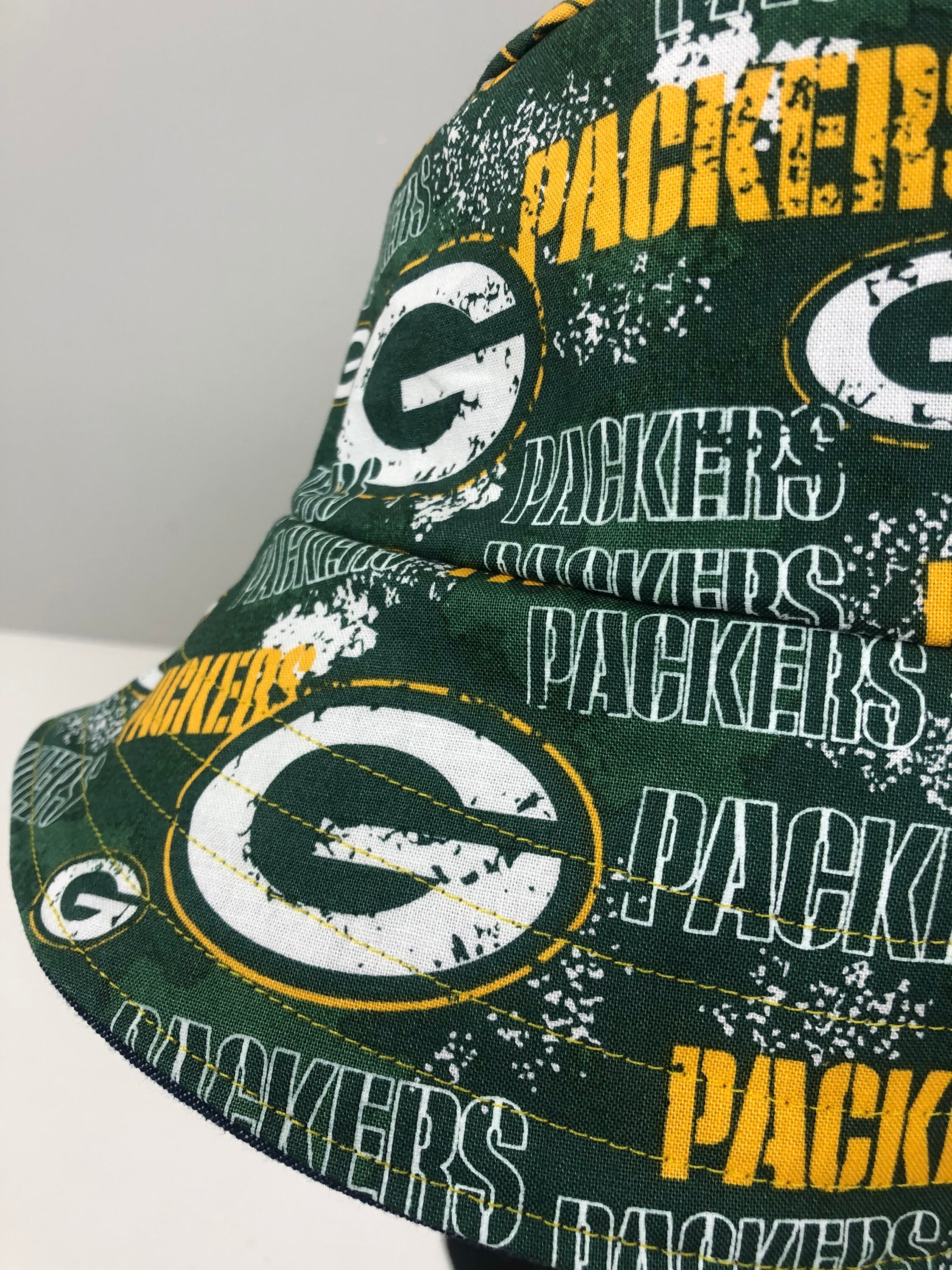 Stretch Denim Reversible Bucket Hat of Green Bay Packers Fabric - Etsy