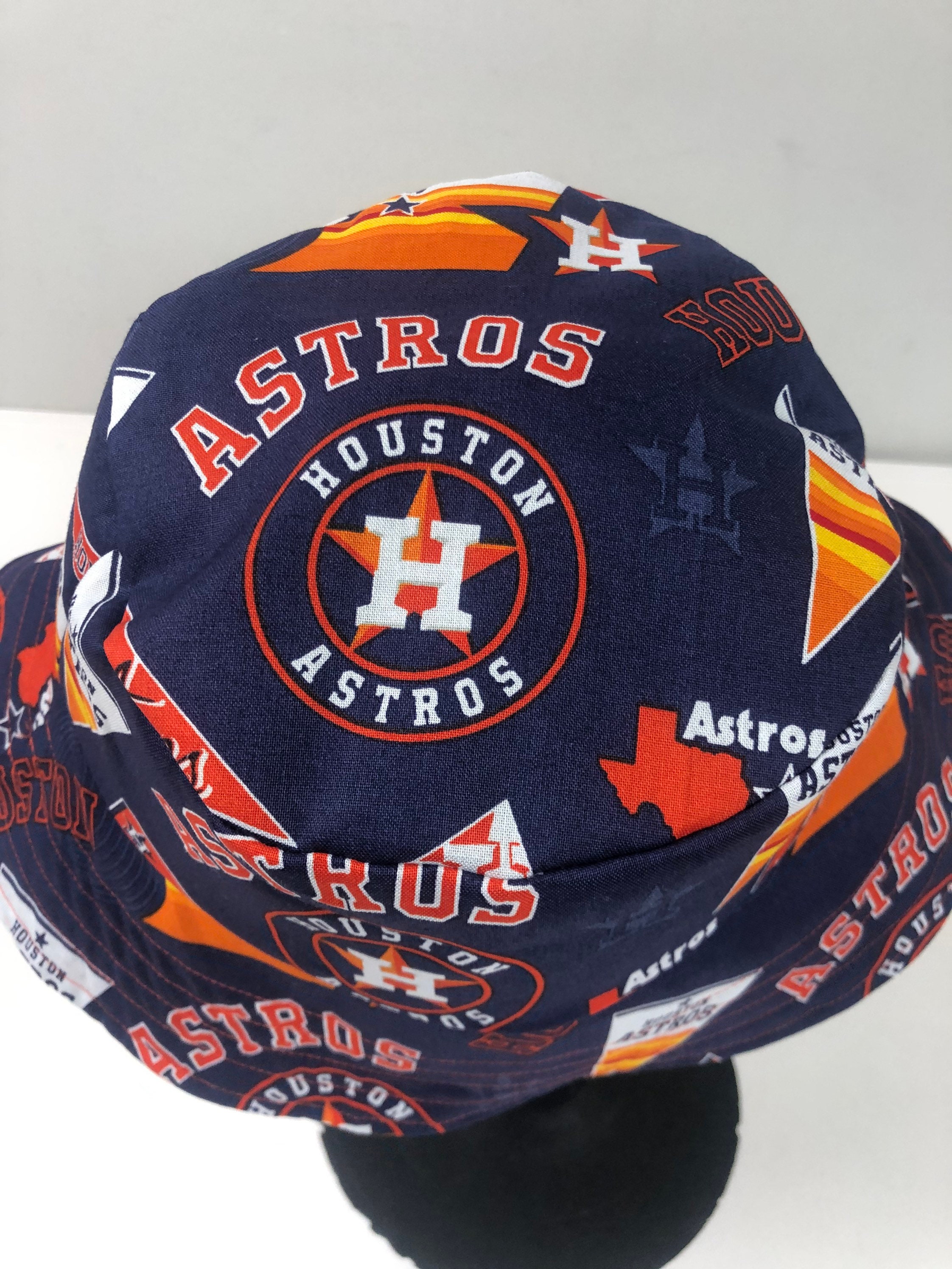 Stretch Denim Reversible Bucket Hat of Houston Astros Fabric - Etsy