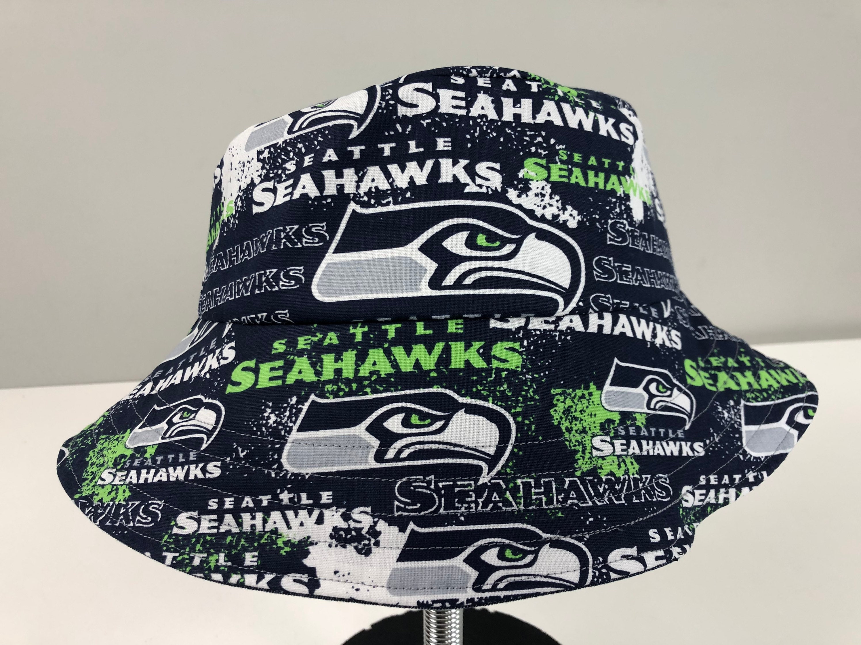 Stretch Denim Reversible Bucket Hat of Seattle Seahawks Fabric - Etsy