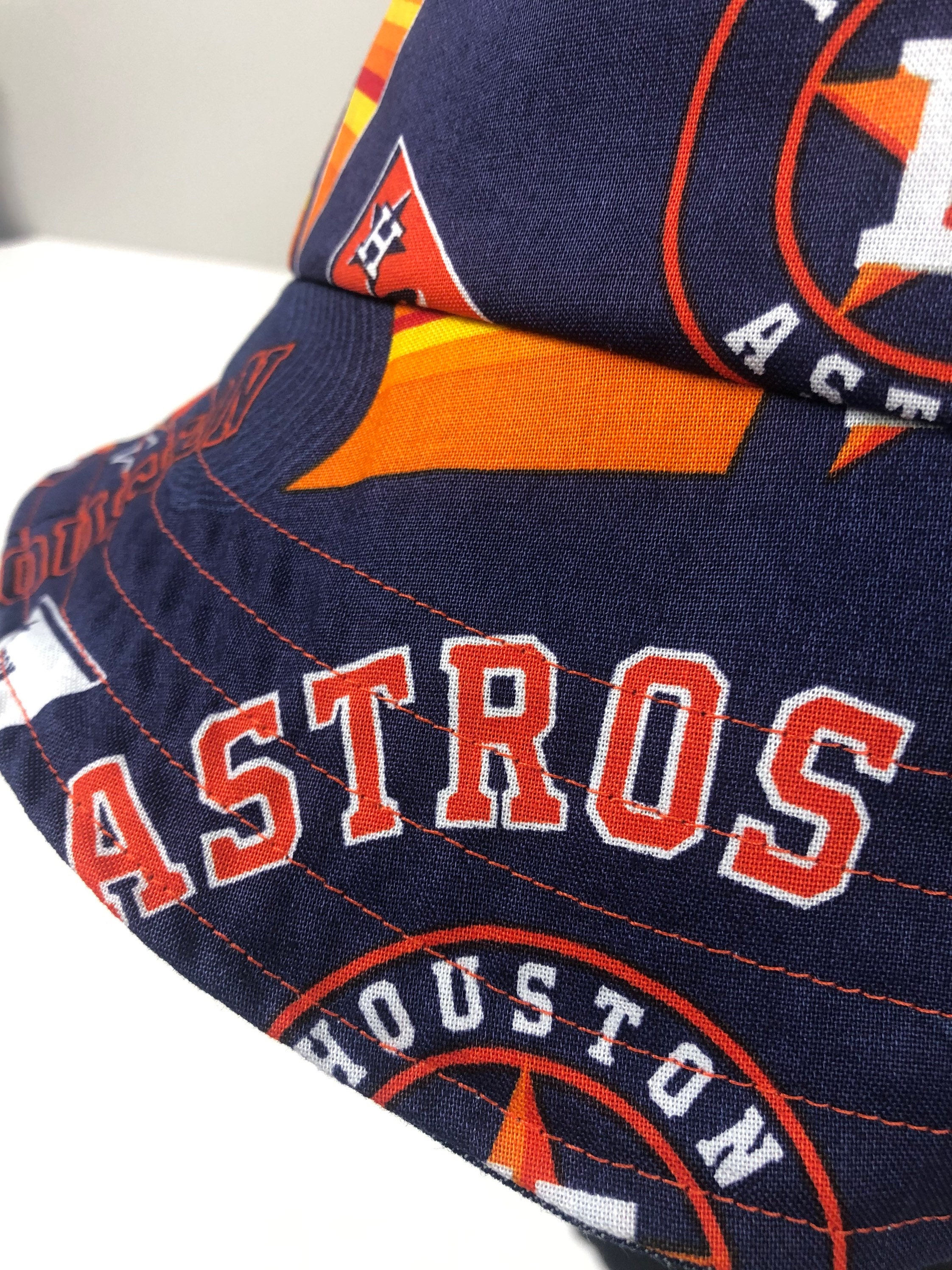Stretch Denim Reversible Bucket Hat of Houston Astros Fabric - Etsy