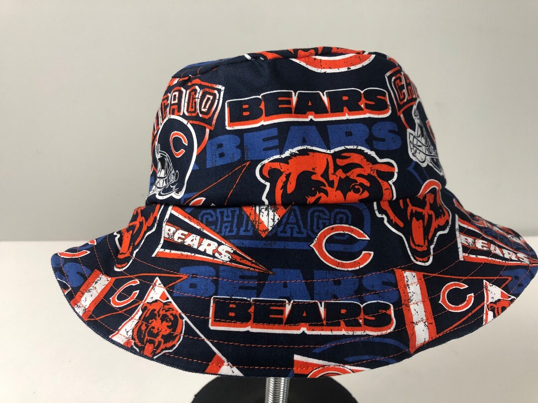 Stretch Denim Da Bears Reversible Bucket Hat of Pop Art Design Chicago ...