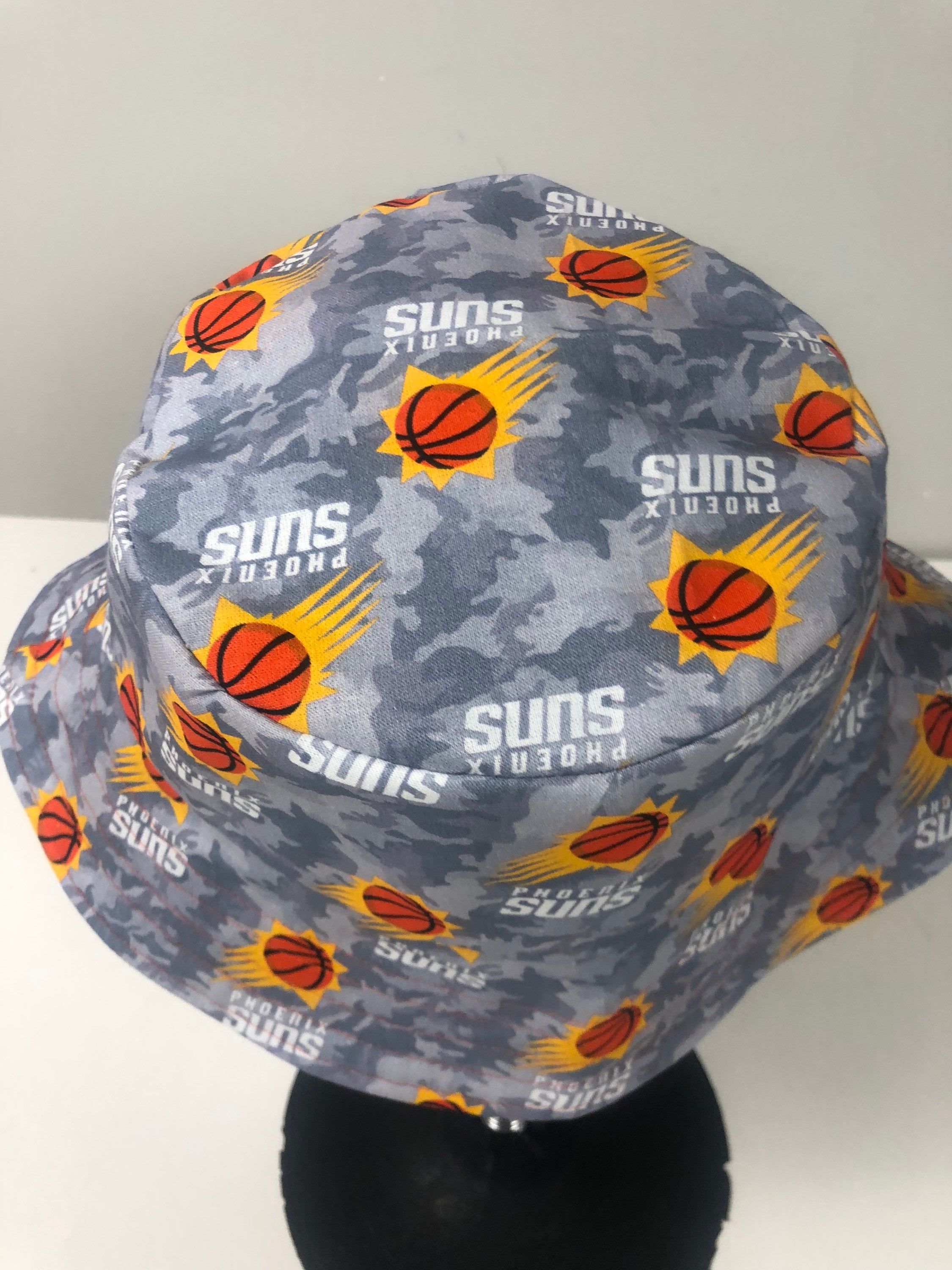 Black Stretch Denim Reversible Bucket Hat of Phoenix Suns Camo ...