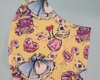 Alice in Wonderland Face Mask - Etsy