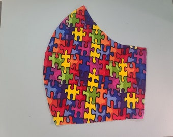 Puzzle Face Mask - Etsy