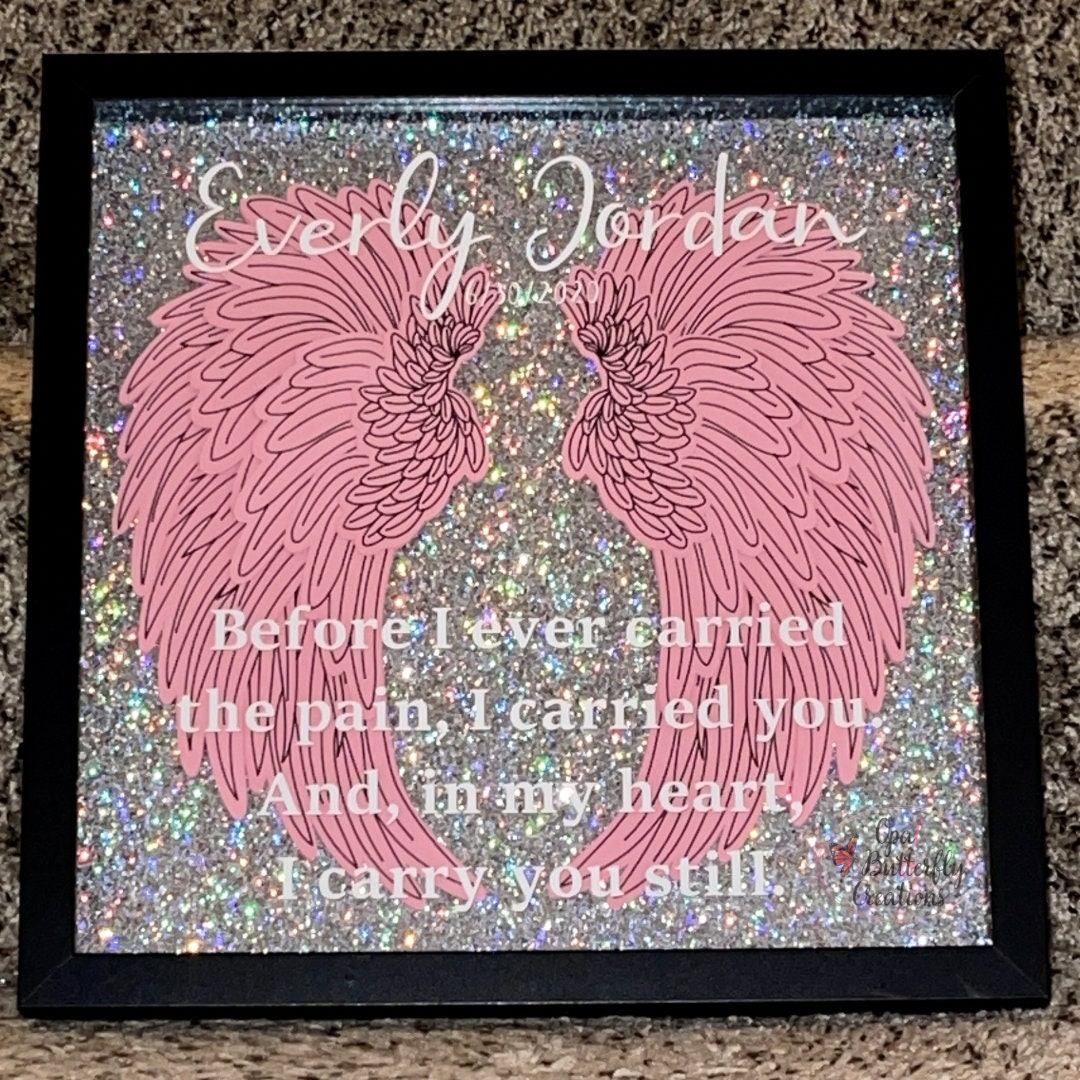 12 X 12 Memorial Angel Wings Shadow Box - Etsy Hong Kong