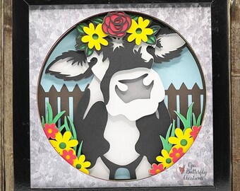 Cow Shadow Box - Etsy