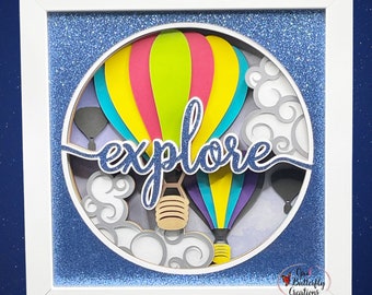 Hot Air Balloon Shadow Box - Etsy