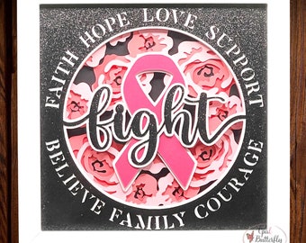 Cancer Shadow Box - Etsy