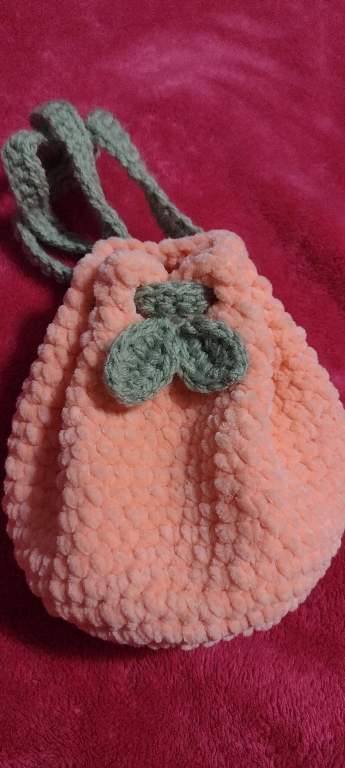 Crochet Peach Bag - Etsy