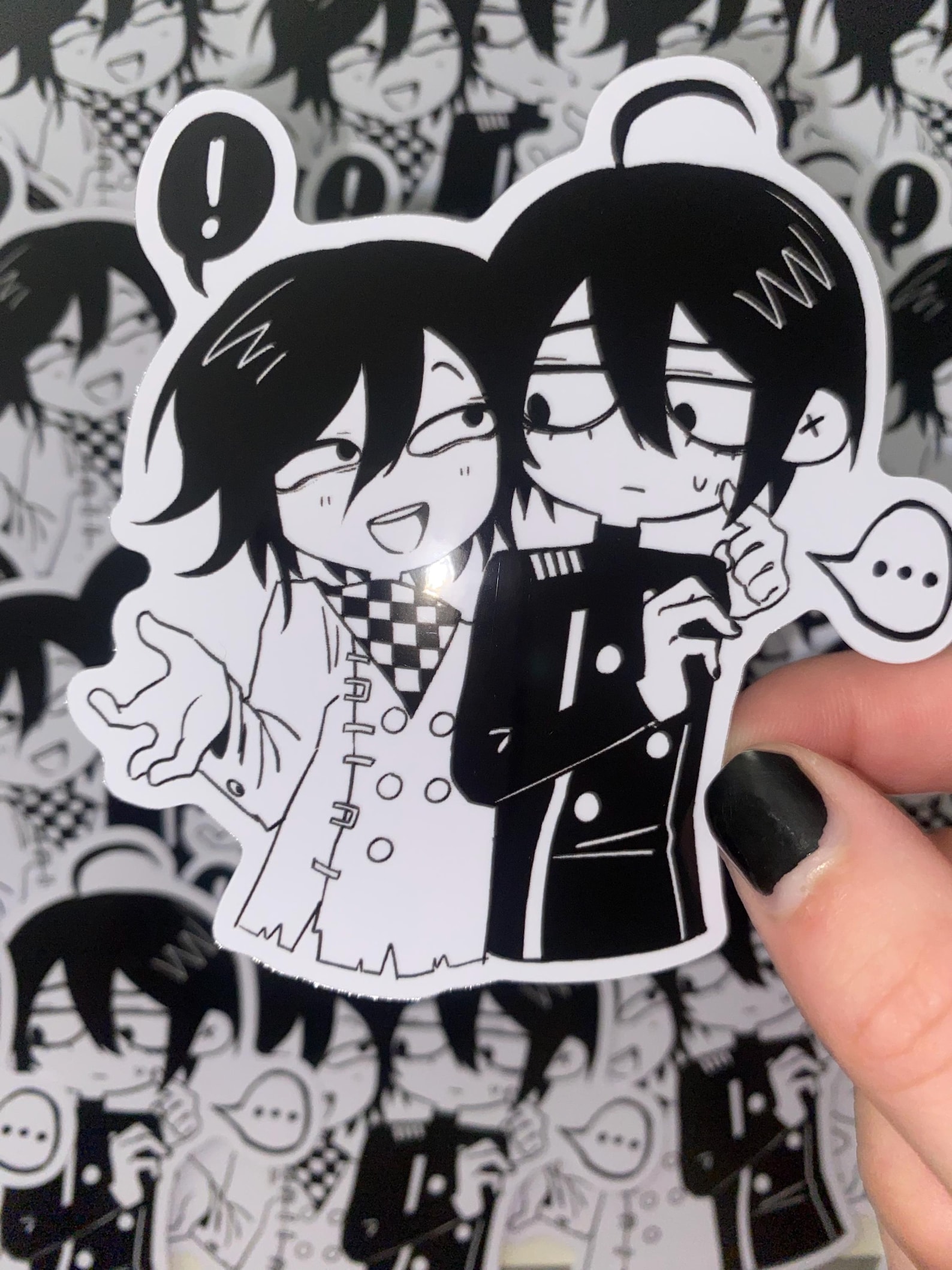 Danganronpa V3 Shuichi Saihara Kokichi Ouma 3.5” BW Vinyl Sticker - Etsy
