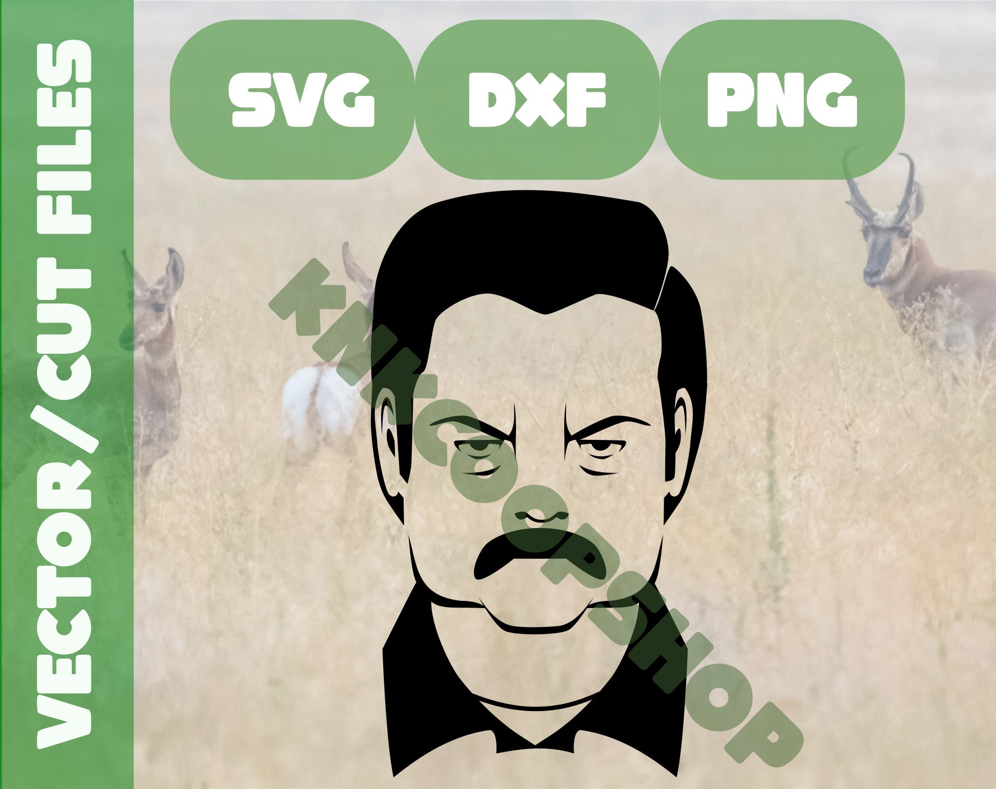 Digital Cut Files: Ron Swanson Parks and Recreation SVG PNG - Etsy