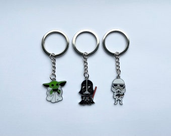 Star Wars Keyrings/keychains Cartoon Cute Emo Kids Goth Fun Jedi Darth ...