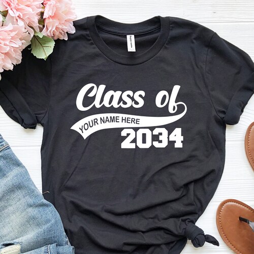 Graduation Class of Personalized T-shirt Class of 2034 | Etsy