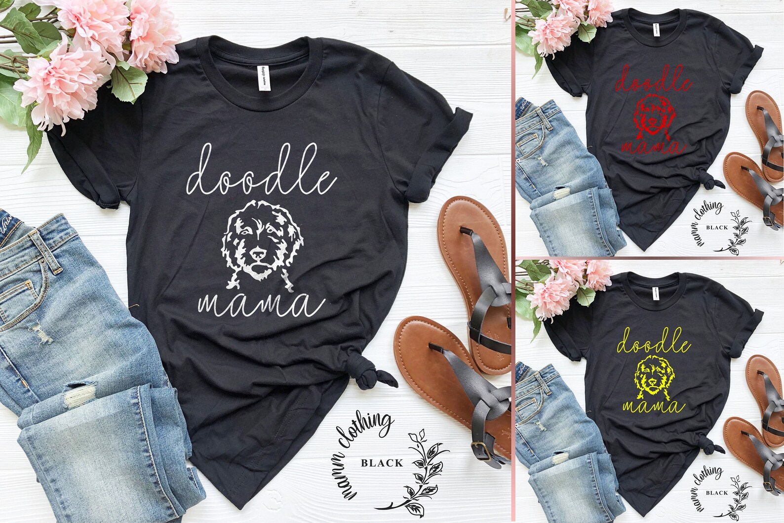 Doodle Mama T-shirt Unisex Doodle Mom Shirt Doodle - Etsy