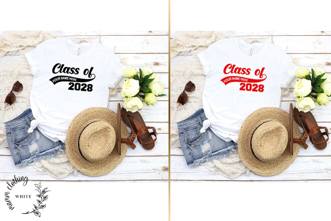 Graduation Class of Personalized T-shirt, Class of 2028, Graduation T ...