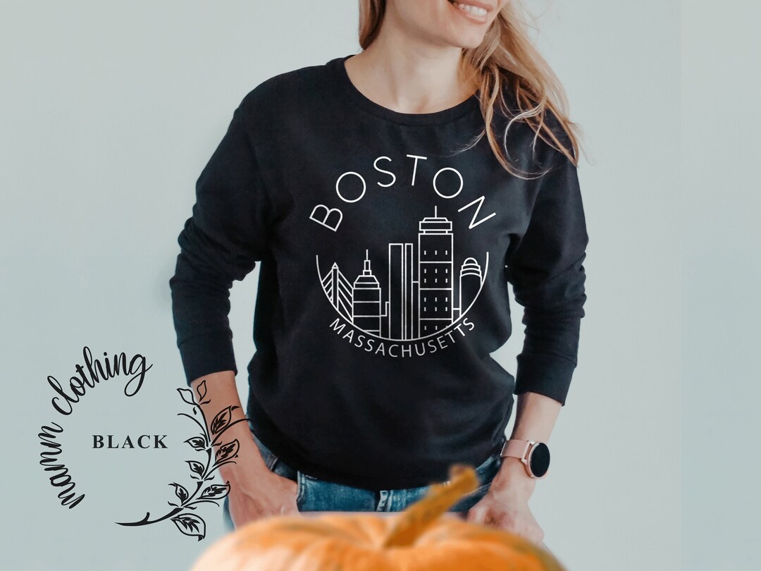 Boston Shirt, Boston T-shirt, Boston Tee, Boston City T-shirt, Long ...