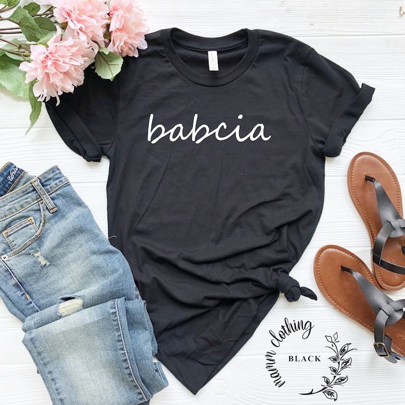 Babcia T-shirt // Babcia Tee // Polish T-shirt // Babcia Tops // Polish ...
