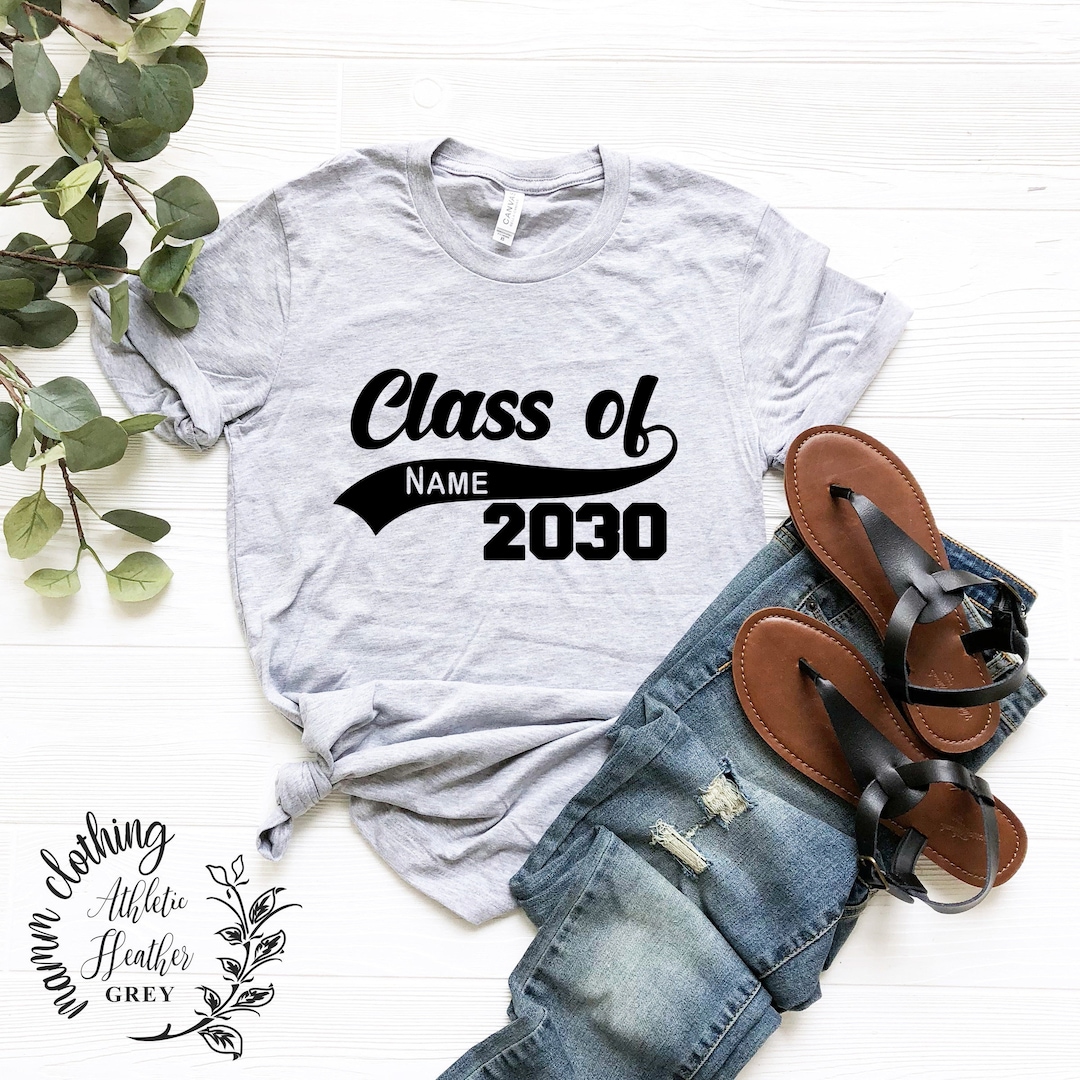 Graduation Class of Personalized T-shirt, Class of 2030, Graduation ...