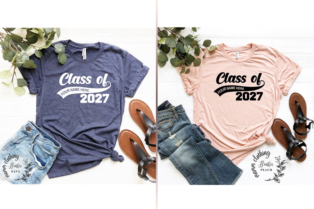 Graduation Class of Personalized T-shirt, Class of 2027, Graduation T ...
