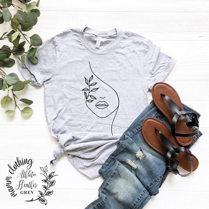 Women's Face T-shirt, Abstract Face Design, Peace T-shirt, Fantastic ...