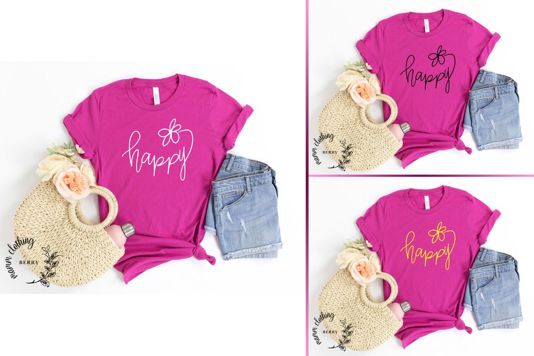 Choose Happy Shirt, Happy T-shirt, Womens Shirt, Happy Shirt, Positive ...