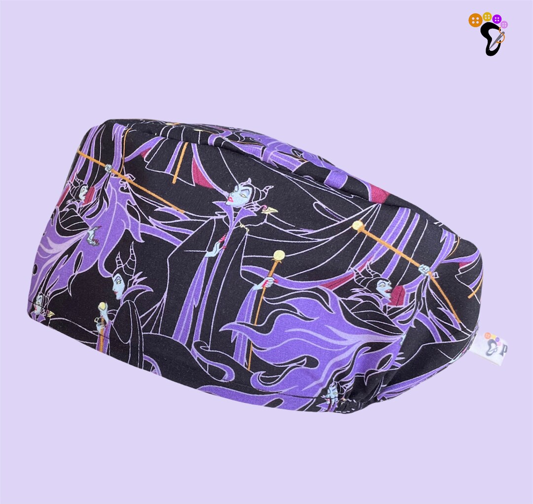 MALEFICENT Surgical Cap, Nurse Surgical Cap, Veterinary Cap, Dentist ...