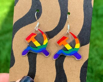 Hammer and Sickle Earrings - Etsy UK