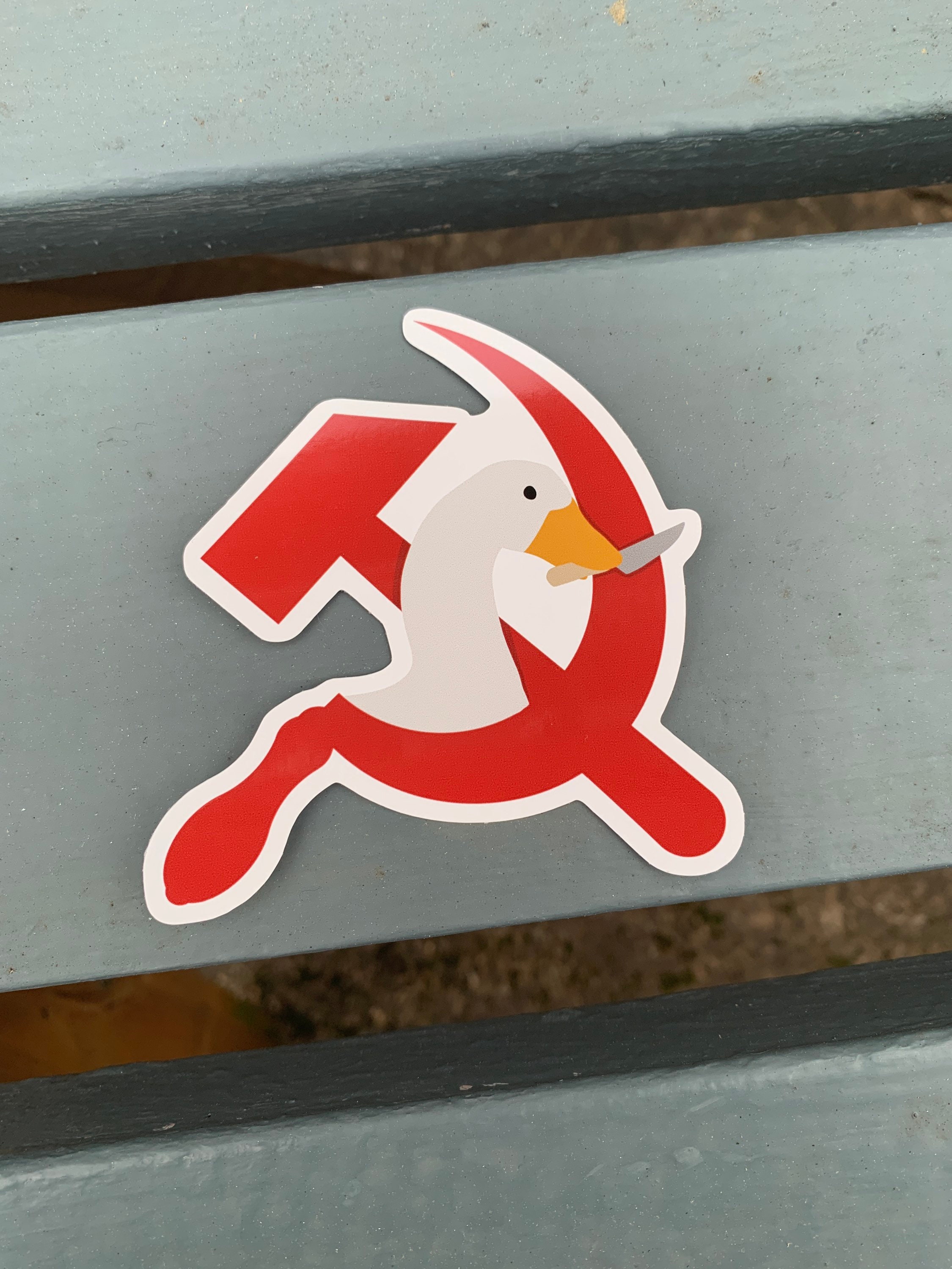 Hammer and Sickle Communist Goose Sticker | Etsy UK