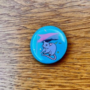 Anarcho Communist Rat Button Badge / 32mm 1 1/4inch / Leftist Anti ...