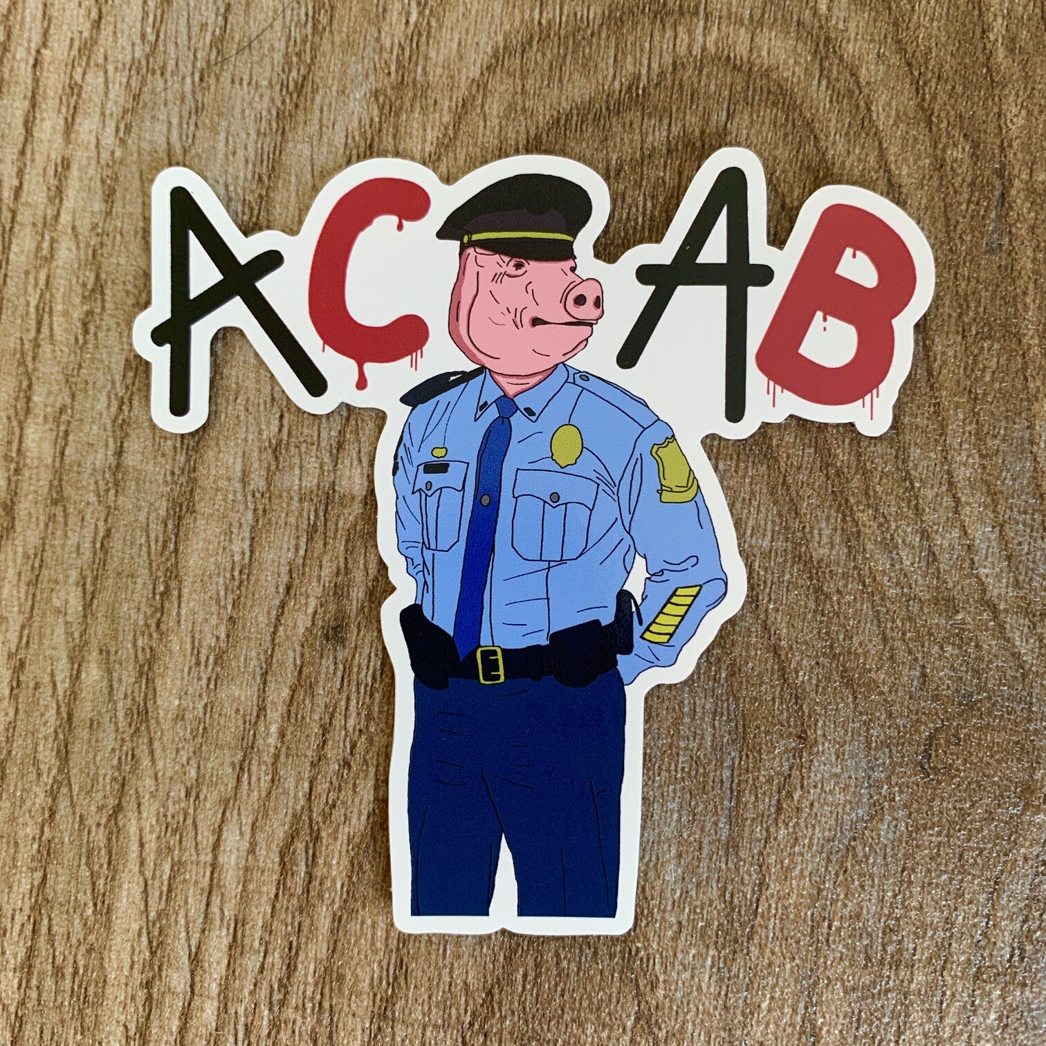 ACAB Pig Sticker - Etsy