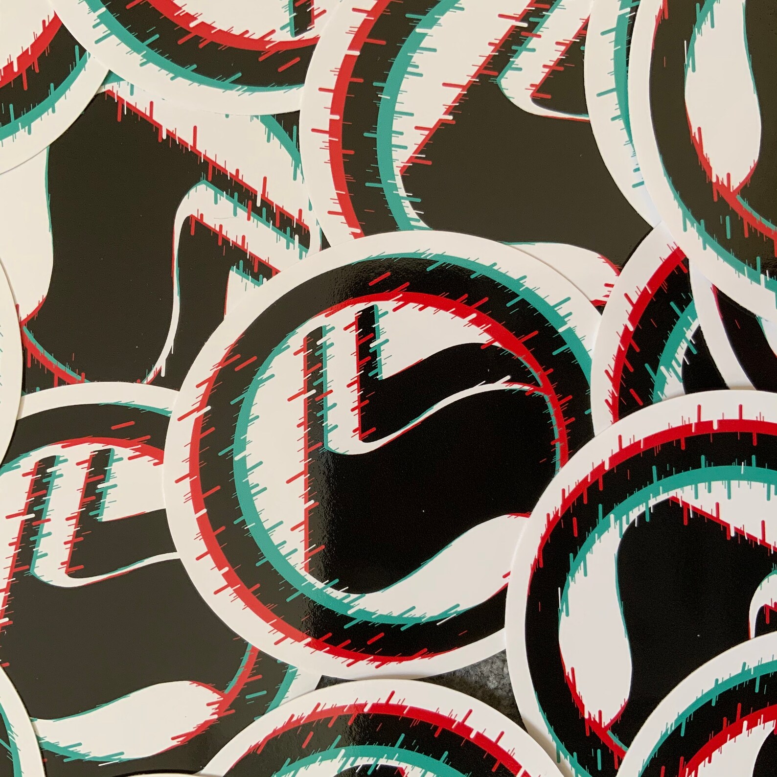 Antifascist glitch sticker | Etsy